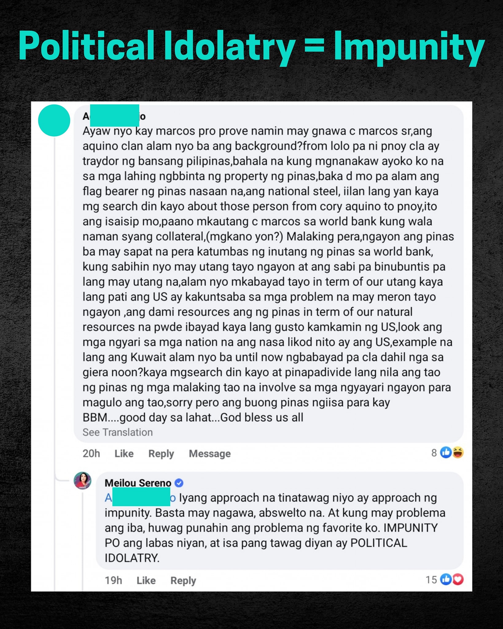 POLITICAL IDOLATRY SA POWERFUL POLITICIANS, SA HALIP NA ACCOUNTABILITY ...