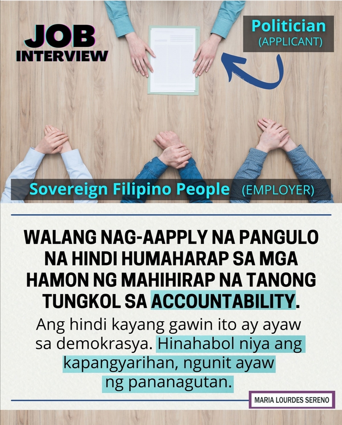 KABAITAN BA ANG HINDI PAGKIBO NG ISANG APLIKANTE SA PAGKA-PANGULO SA ...